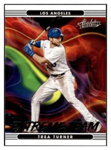 trea turner 2022 panini absolute extreme team green #2 dodgers nm+-mt+ mlb baseball