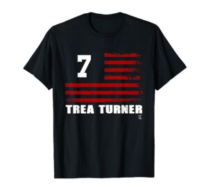 trea turner vintage flag gameday t-shirt