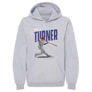 500 level trea turner hoodie sweatshirt (hoodie, medium, gray) - trea turner philadelphia chisel wht