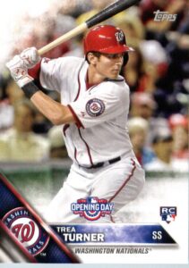 2016 topps opening day #od-154 trea turner washington nationals baseball rookie card-mint