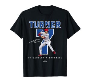 number and portrait trea turner philadelphia mlbpa t-shirt