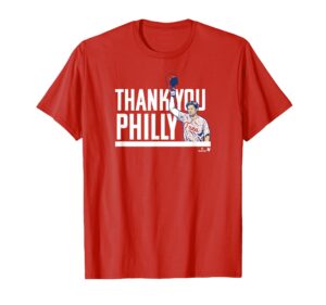 trea turner - thank you philly - philadelphia baseball t-shirt