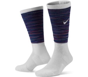 nike elite basketball crew socks, white/blue/red, 8