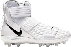 nike men's force savage elite 2 football cleats (white/black, 18 m us)