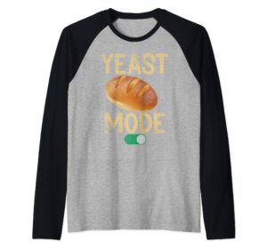 bread baking yeast mode sourdough starter jar delicious cake raglan baseball tee