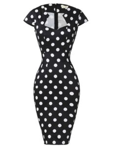 grace karin womens 50s cap sleeve cocktail vintage dress black white wiggle dress