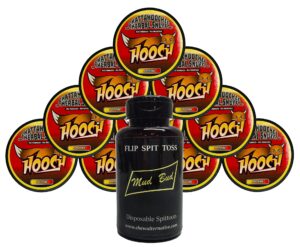 hooch herbal snuff spitfire pouch packs - 10 cans - includes mud bud disposable spittoon - black