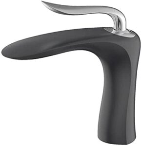 jbq bathroom faucets bathroom sink faucet bathroom basin brass faucet sink faucet hot and cold single handle countertop installation toilet crane faucet (color : black chrome s)