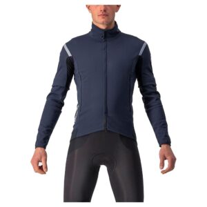 castelli perfetto ros convertible jacket - men's belgian blue/silver gray, m