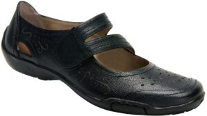 ros hommerson chelsea 62005 women's casual shoe: black leather 9.5 x-narrow (4a) adjustable