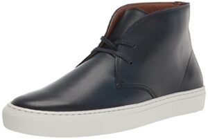 ted baker men's clarecb burnished leather boot chukka, navy, 12