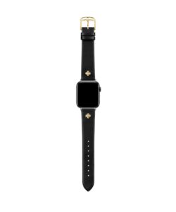 ted baker black leather strap bumblebee pin for apple watch® (model: bks38f201b0)