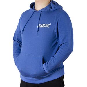 urgarding emf shielding pullover hoodie, double layer of silver fabric for double radiation protection (blue, x-large)