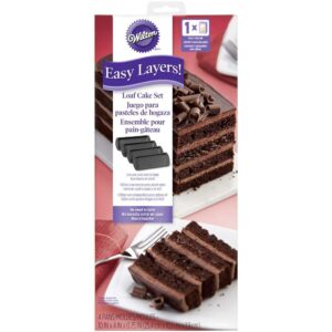 wilton easy layers! 10 x 4-inch loaf cake pan set, 4-piece