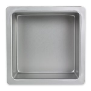 pme professional aluminum square cake pan (9 x 9 x 4), standard, silver (sqr094)