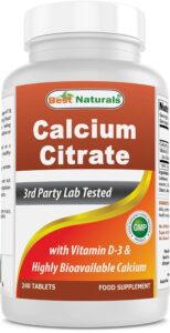 best naturals calcium citrate with vitamin d-3 240 tablets (240 count (pack of 1))