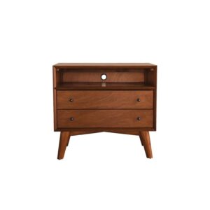 alpine furniture flynn nightstand, acorn, 28 x 15 x 26