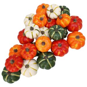 winlyn 64 pcs assorted small harvest artificial pumpkins maple leaves pinecones acorns sunflowers berries fall decorations set for thanksgiving halloween table centerpiece bowl filler wreath décor