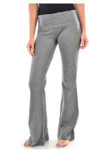 mopas women's soft comfy cotton spandex yoga sweat lounge gym sports athletic pants (l, charcoal grey)