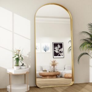 easly 71"x30" extra large arched full length mirror - leaning mirror arch wall-mounted mirrors - aluminum alloy frame modern simple home decor - for living room bedroom cloakroom