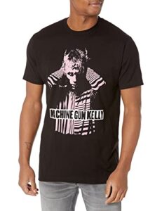 machine gun kelly men's standard mgk born with horns unisex t-shirt, black, x-large