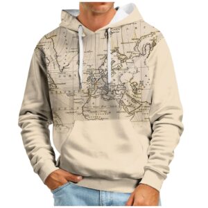 y2k hoodie, men's graphic letter print pullover hoodies long sleeve sweatshirt tops mens pink hoodie pullover men fashion devil hoodie mgk trendy for 2023 hoodie (l, khaki)