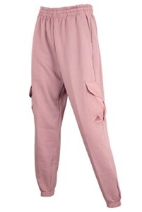 adidas women's utility fleece jogger pants, magic mauve large