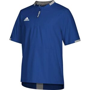 adidas men's fielders choice 2.0 short sleeve baseball cage jacket royal m