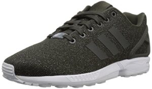 adidas originals women's zx flux sneaker, utility grey/utility black/silver metallic, 5.5 m us