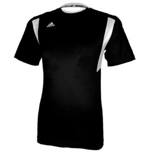 adidas men's climalite utility short sleeve shirt (black, medium)