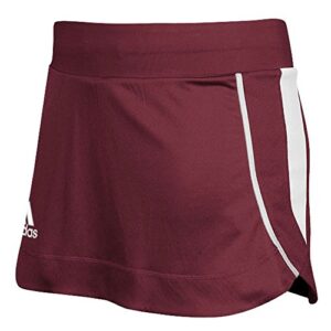 adidas womens climacool utility skort s burgundy/white