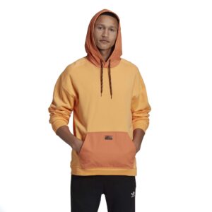 adidas originals men's r.y.v. utility hoodie (s, hazy orange / hazy copper)