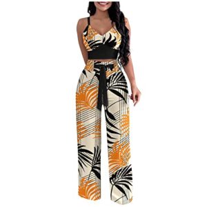 hawaiian dresses for women, women's pant suits white suit sets summer ladies solid color coat + printed shorts set casual suit set pants pant suits qqq clothing wedding work out (xl, ginger)