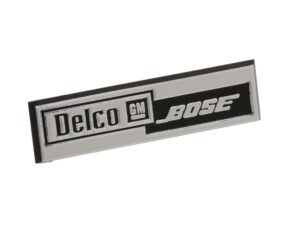 1984-1989 corvette radio speaker grille delco bose name plate