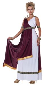 california costumes roman empress outfit large maroon,white