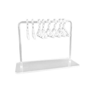 ugplm earring hanger earring holder stand photography display props coat hanger earring rack earring organizer for desktop closet vanity table, clear