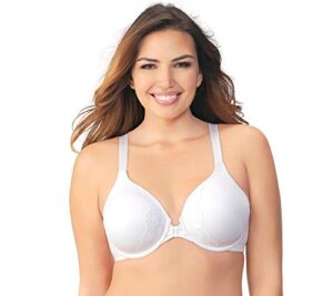 vanity fair women's beauty back front close full figure underwire bra 76383, star white, 44d