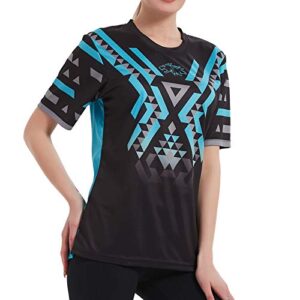 wisdom leaves women mountain bike shirt short sleeve mtb jerseys breathable/moisture-wicking black