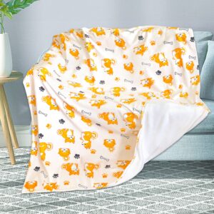 corgi blanket for corgi lovers gifts soft kawaii corgi throw flannel blanket for kids couch room decor for girls