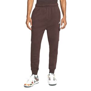 nike sportswear club fleece men's cargo pants (3x-large, brown basalt/brown basalt/white)