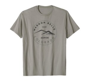 maroon bells aspen colorado big mountain blackout t-shirt