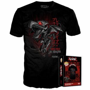 funko boxed tee: yu-gi-oh!- red eyes blue dragon - medium - (m) - t-shirt - clothes - gift idea - short sleeve top for adults unisex men and women - official merchandise - anime fans