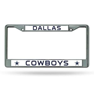 rico dallas cowboys nfl chrome metal license plate frame