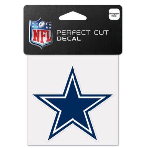 wincraft nfl dallas cowboys decal4x4 perfect cut color decal, team colors, one size