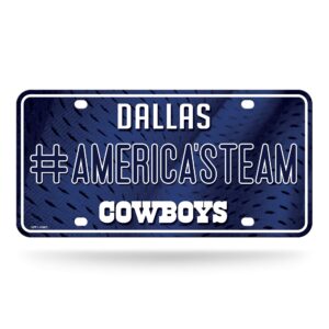 rico industries nfl dallas cowboys #cowboysnation #1 fan metal auto tag 8.5" x 11" - great for truck/car/suv