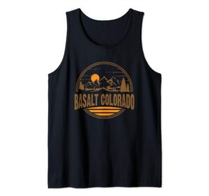 vintage basalt, colorado mountain hiking souvenir print tank top