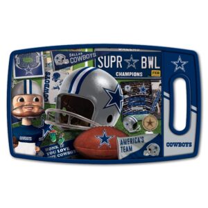 youthefan nfl dallas cowboys retro series cutting board