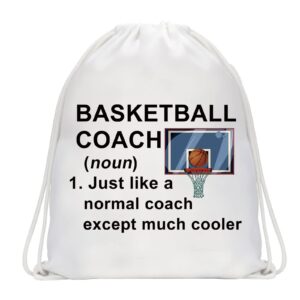 cmnim basketball coach gifts funny basketball coach definition small drawstring bag gifts for basketball coaches from team (basketball coach drawstring bag)