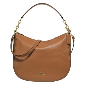 coach elle hobo shoulder bag, light saddle