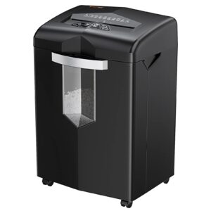 bonsaii heavy duty paper shredder - 20 sheets, 40 min continuous shred, p-4 security, crosscut, anti-jam, cd/credit card/staple safe, 7 gal bin, commercial use c144-d